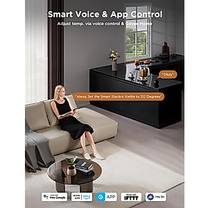 GoveeLife Smart Electric Kettle with Tea Infuser for Loose Leaf Tea, 1.7 L Electric Tea Kettle with Brewing Program, Variable Temperature Control, 2 H Keep Warm & Auto Shut off, BPA Free, Sliver