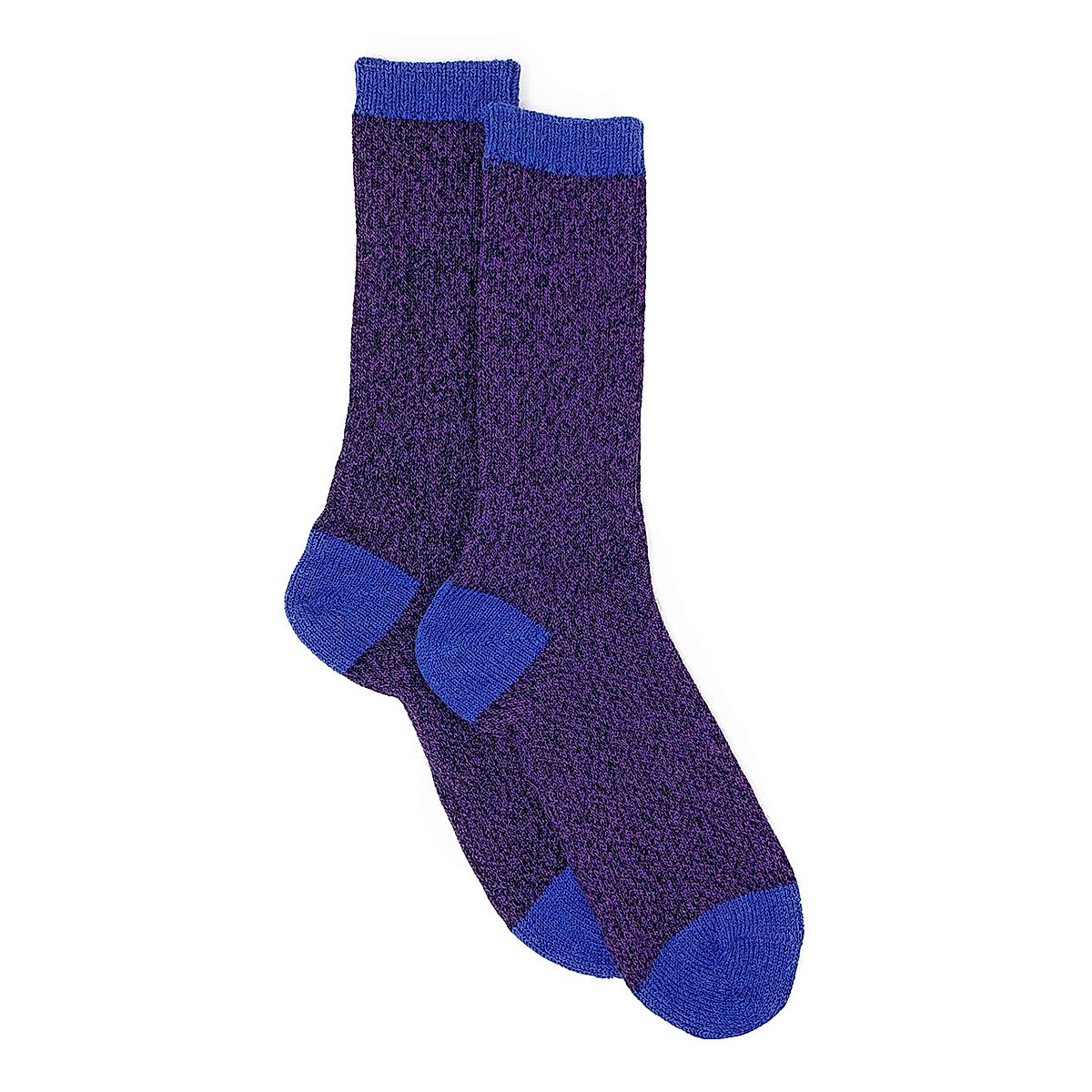 WARRIOR ALPACA SOCKS - Unisex Base Camp Alpaca Wool Hiking Socks for Men & Women (Large, Blue/Plum)