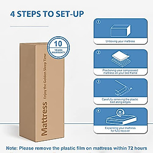 Natsukage 10 Inch Twin Mattress Hybrid Mattress Cooling Gel Infused Memory Foam and Pocket Innerspring Mattress Bed in a Box CertiPUR-US Certified