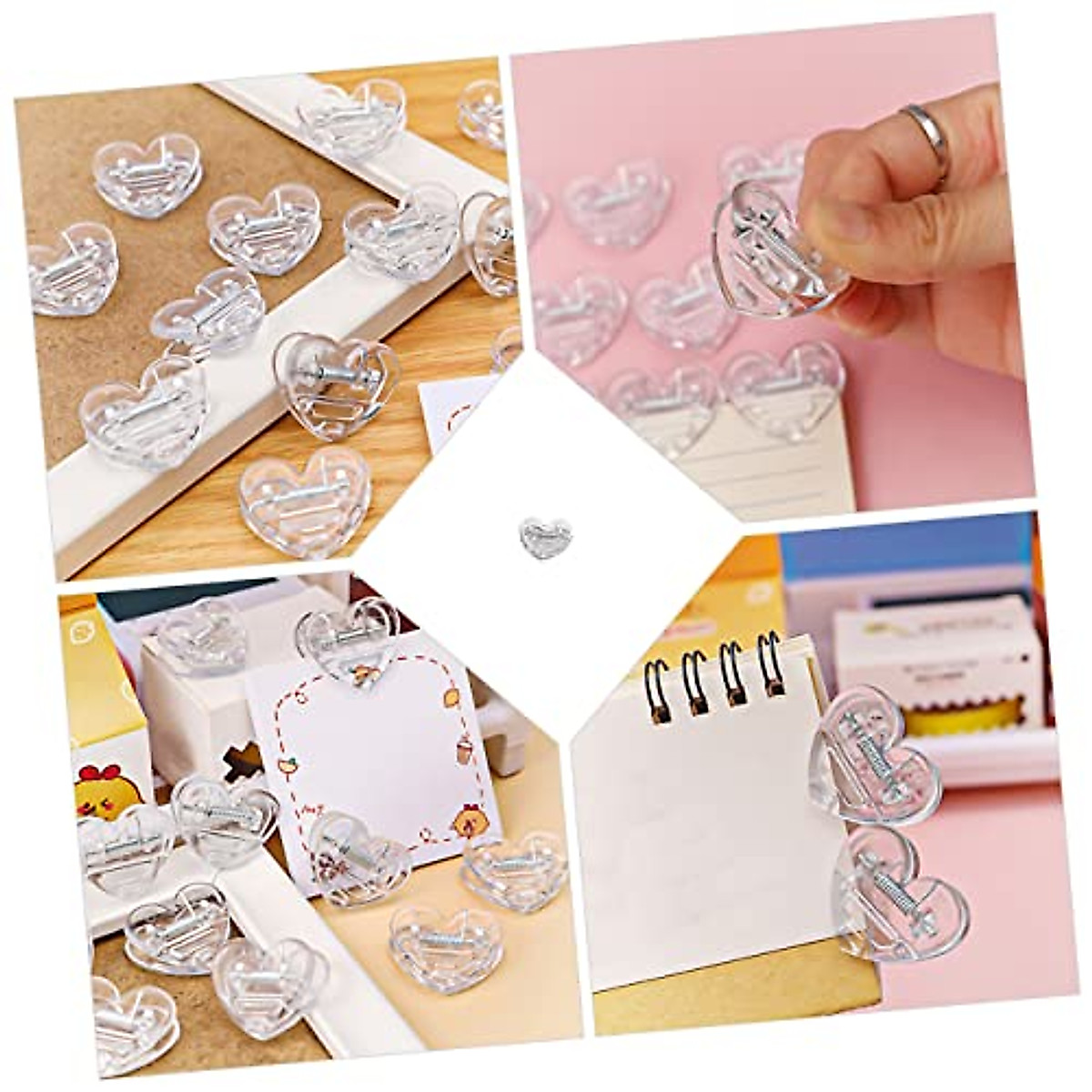 Tofficu 60 Pcs Transparent Love Clip Food Storage Sealing Clips Frog Chip Clips Magnets Sealing Clips Chip Bag Clamps Food Bag Clips Hinge Paper Clips Mini Chips Plastic Girl Wallet Heavy