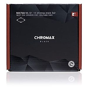 Noctua NA-IS1-12 chromax.Black Sx2, Inlet Side Spacers for 120mm Fans (Black)