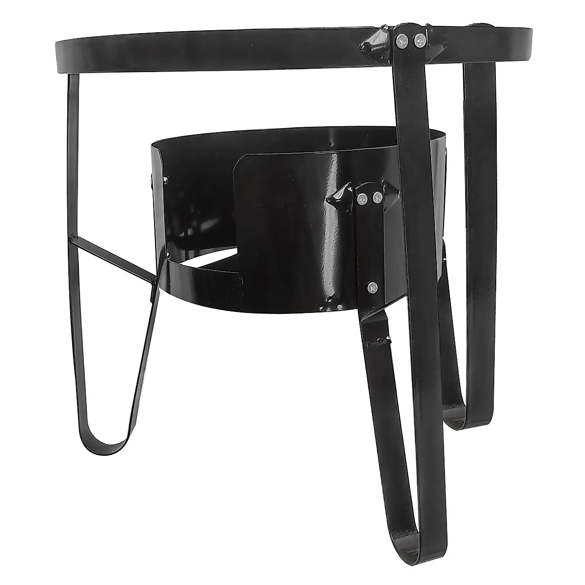 Premium Cast Iron Propane Burner With 19" Tall Stand Combo Cooker Outdoor Stove Portable High Pressure Gas Patio Deep Fry BBQ with Hose & Regulator