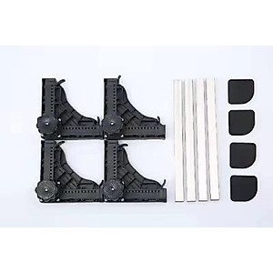 QQUN Adjustable Mini Fridge Stand- Dryer Dorm Refrigerator Washing Machine Base- Washer Pedestal- Strong Feet for Machine- (Grey)