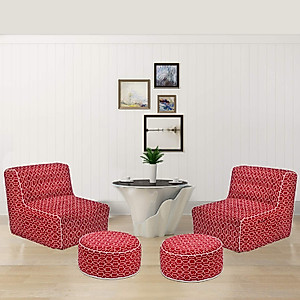 Inflatable Ottoman footrest Stool with Portable air Pump and Storage Bag or Pouch Used for Outdoor or Indoor Travel Portable Camping Backyard Patio Garden Home Yoga footrest Stool (Grey)