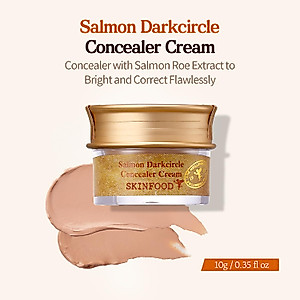 SKINFOOD Salmon Dark Circle Concealer Cream #2 - Concealer for Dark Circles - Under Eye Concealer for Dark Spots and Wrinkles - Full Coverage Under Eye Concealer - 0.35 Oz/10 g (Salmon Beige)