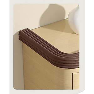 CUTE CUTE JUMP Baby Proofing Edge Guards 12.5ft Edge Protectors for Baby, Extra-Wide Baby Proof Corners and Edges, 3M Glue Pre-Taped, for Table, Desk(Coffee Brown)