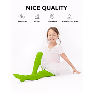 PUPIU Toddler Tights Ballet Tights for Girls Pantyhose School Uniform Dance Tights Light Green S