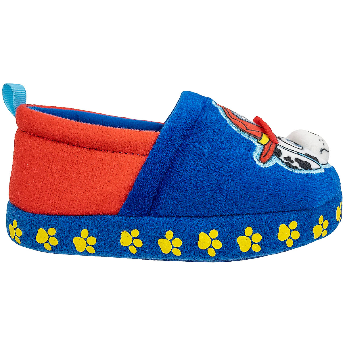 Paw Patrol Boy's Chase and Marshall A-Line Plush Slipper,Blue Red Toddler Size 9/10
