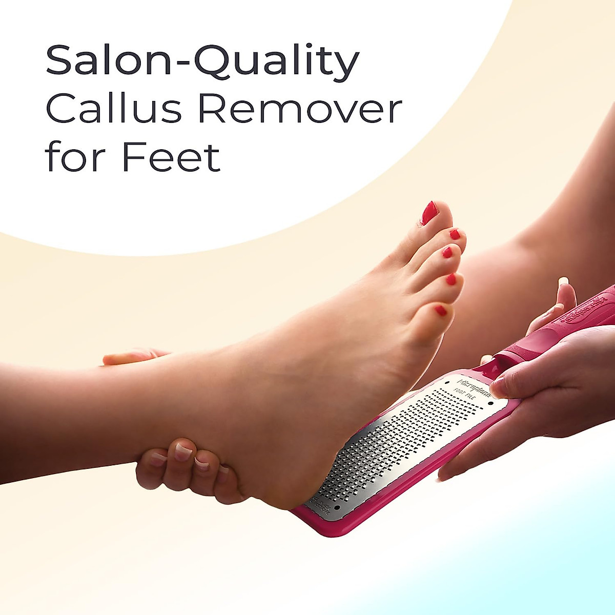 Microplane Colossal Foot File Scraper - The Original Stainless Steel Foot Rasp, Dead Skin/Callus Remover for Feet, Gentle Foot Scrubber, Pedicure Tools for Salon-Quality Foot Care, Black