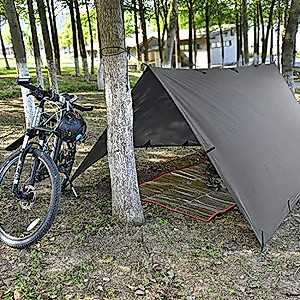 KALINCO 10X10FT/10X15FT,Tent Tarp,Picnic Mat Camping Tarp Tent Hammock Tarp, pu Waterproof Camping tarp Tent Rain Fly Picnic Mat Survival Shelter Sunshade（Gray）
