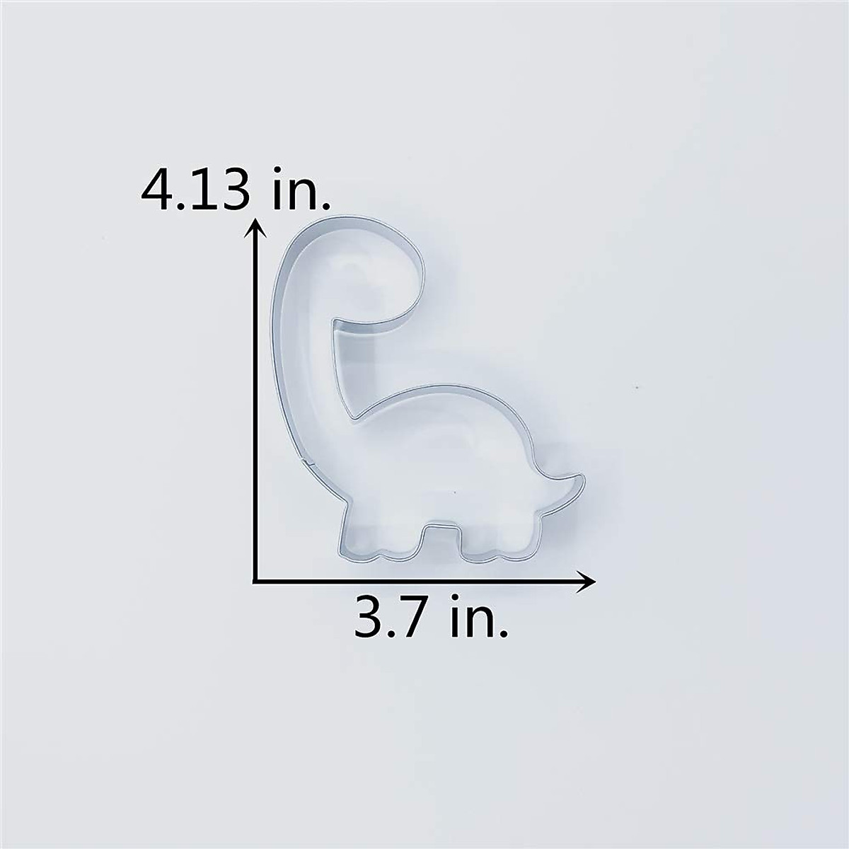 LILIAO Brontosaurus Cookie Cutter Cute Dinosaur Biscuit and Fondant Cutters for Kids - 3.7 x 4.1 inches - Stainless Steel