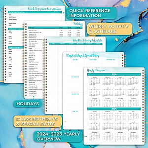 2024-2025 Teacher Planner - Teacher Lesson Planner 2024-2025, Academic Planner from July 2024 to June 2025, 9.8" x 7.7", Lesson Planner 2024-2025 Academic Year with Inspirational Quotes