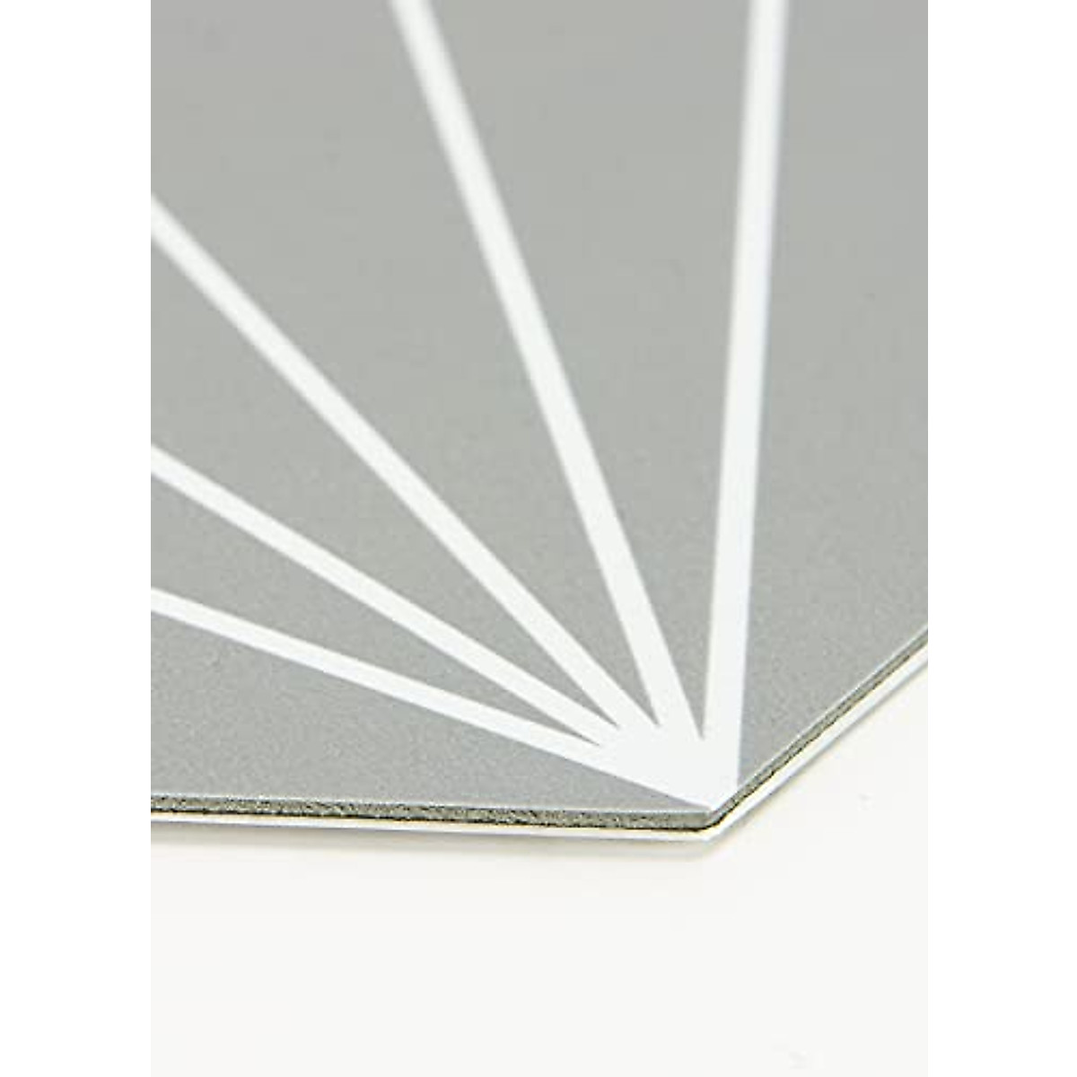 FloorPops 9" x 10.4" Vers Peel & Stick Hexagon Vinyl Floor Tiles (10 Tiles), (4.5 sqft/Carton), Gray