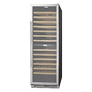 Summit Appliance SWC1966B 24" Wide Dual Zone Wine Cellar For Built-In or Freestanding Use with Glass Door with Stainless Steel Trim, Digital Thermostat, Wooden Shelving and Factory-Installed Lock