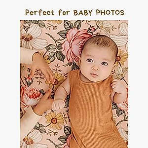 Fitted Crib Sheet - Garden Floral Pattern Design, Woven 100% Cotton (Rose Pink, Regular (28x52x9) in)