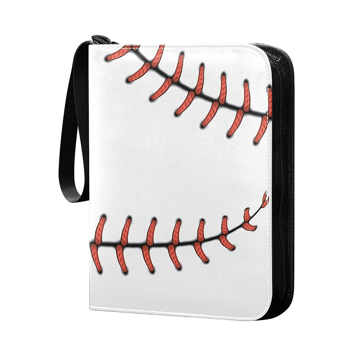 Baseball Softball Laces Card Binder 400 Pockets Trading Card Storage Binder Album with Sleeves Zipper Card Collection Holder Folder for Girls Boys