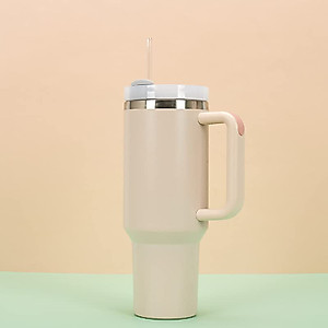 20 oz Tumbler with Handle and Straw with lid Car Mug with Outdoor Sports Travel Stainless Steel Sippy Mug Gifts (Pink)