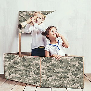 Outus 9 Pieces Camo Print Stencils Camouflage Painting Templates Reusable Grass Pattern Stencils Green Camo DIY Stencils for Scrapbooking Painting on Wood Crafts (11.8 x 11.8 Inch)