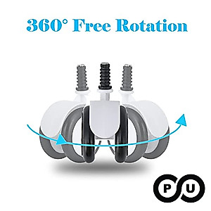 Baby Walker Wheels Replacement, Set of 4, Baby Walker Accessories, Plastic Rubber Wheels Casters, Universal Wheels (F-Black)