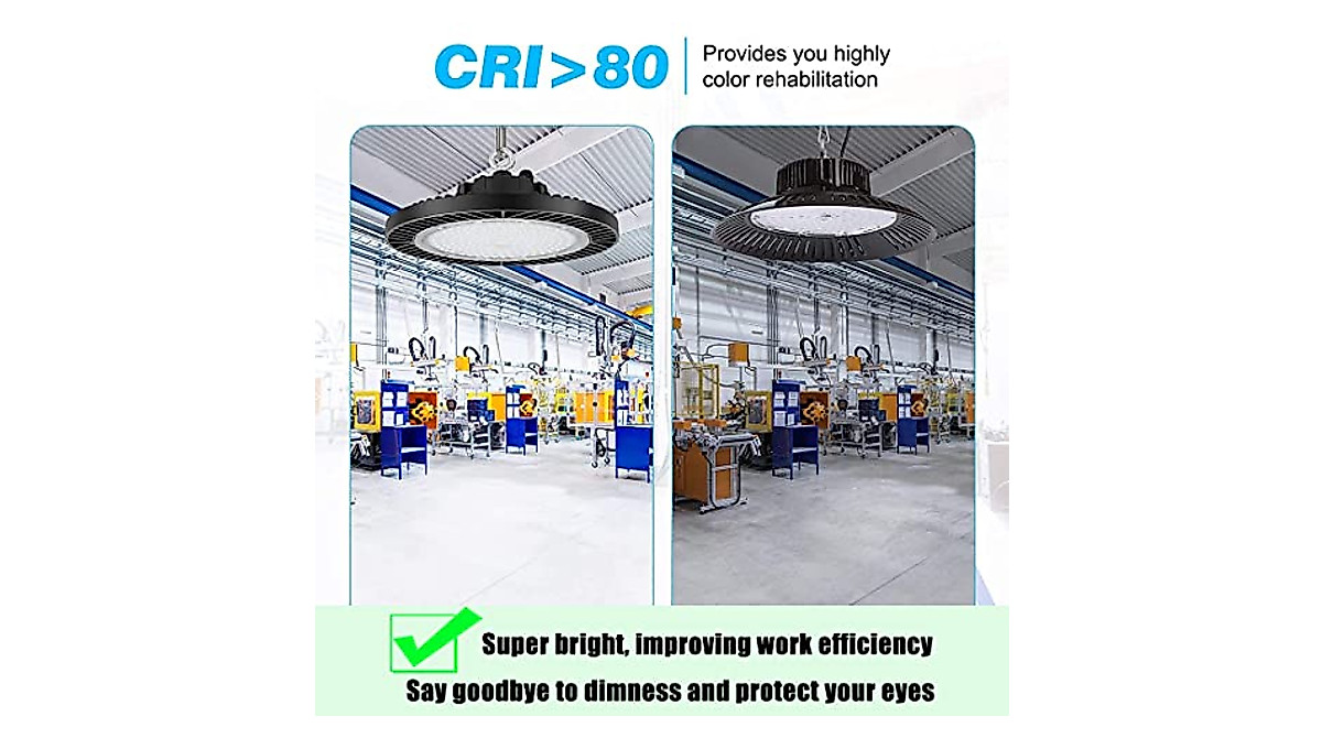 Juyace UFO LED High Bay Light 200W 28000lm 800W HID/HPS Equivalent High ...