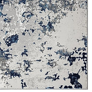 LUXE WEAVERS Modern Abstract High Low Texture Area Rug,Blue,5'X7'