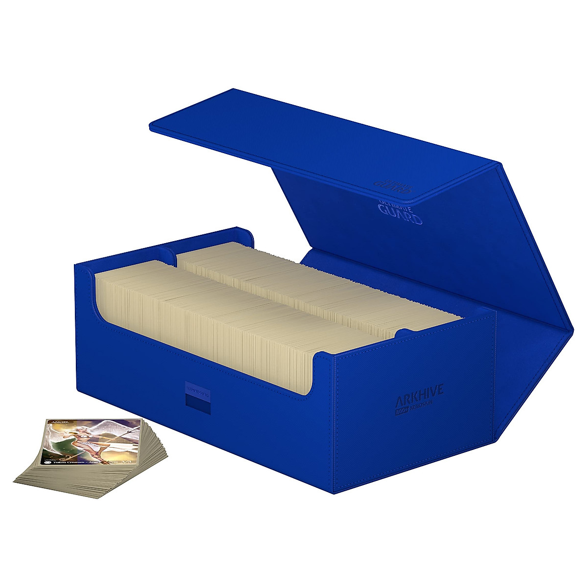 Ultimate Guard Arkhive 800+, Deck Case for 800 Double-Sleeved TCG Cards, Blue, Compatible with Boulders, Magnetic Closure & Microfiber Inner Lining