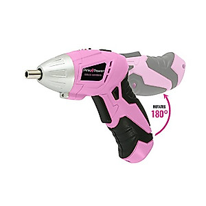 Pink Power Drill Set and Electric Screwdriver Tool Kit for Women's Pink Tool Set - 18V Cordless Drill with Bit Set, 3.6V Cordless Screwdriver with Tool Case for Ladies Home Tool Kit Power Tool