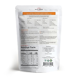 Miss Jones Baking Organic Pumpkin Bread, Muffin, Cookie & Pancake Mix, Vegan-Friendly, Dairy and Soy-Free, 100% Whole Grain (Pack of 1)