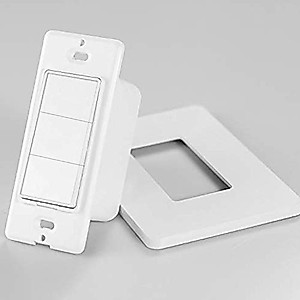 SANA Smart Light Switch,WiFi Wall Light Switch, Easy Installation and APP Control, Compatible with Alexa and Google Home, No Hub Required (3 Switches in 1 Gang)