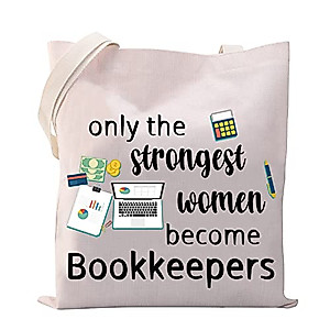 VAMSII Bookkeeper Gifts for Women Bookkeeping Gifts Tote Bag Bookkeeper Appreciation Gifts Accounting Student Gifts (Tote Bag)