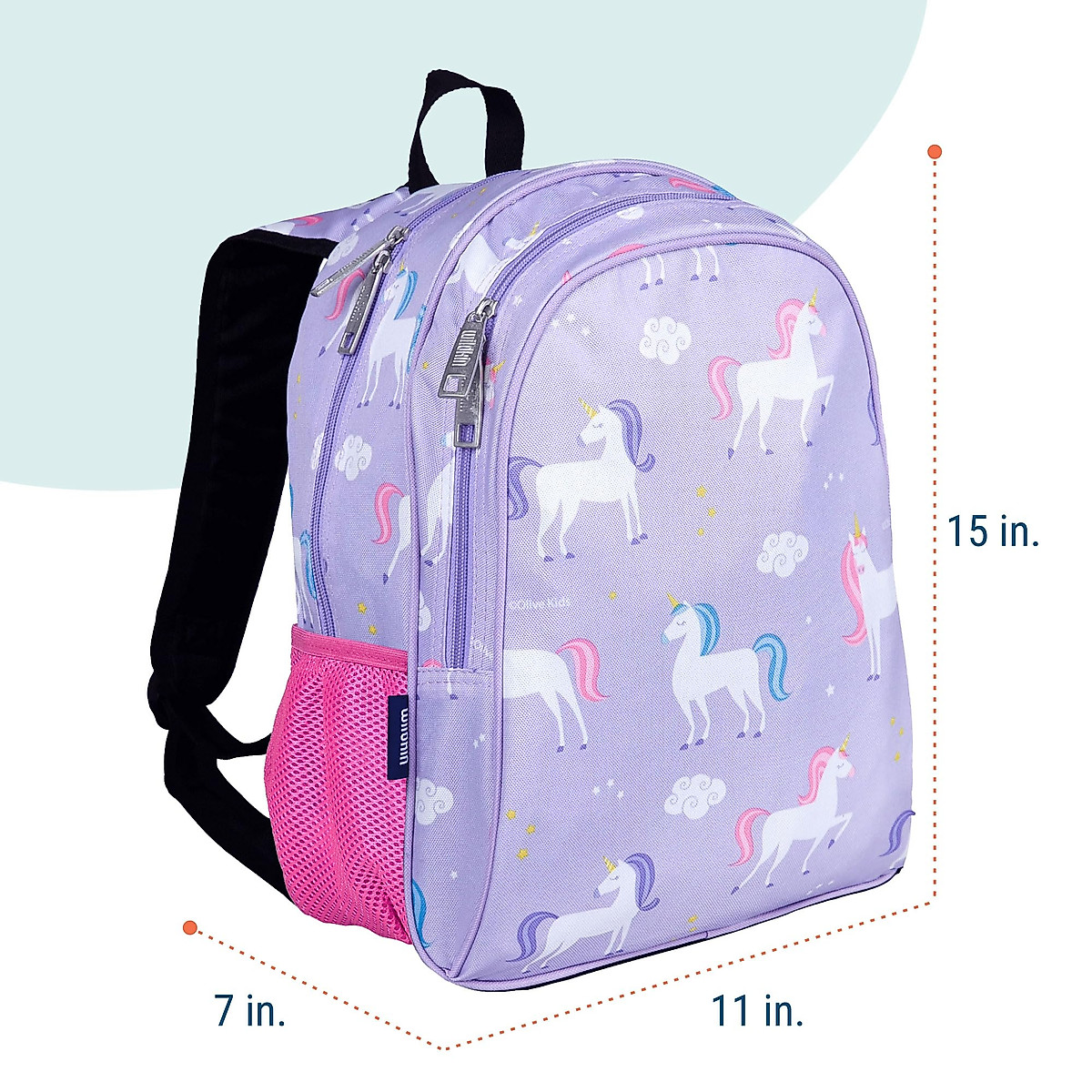 Wildkin 15-Inch Kids Backpack for Boys & Girls, Perfect for Early Elementary, Backpack for Kids Features Padded Back & Adjustable Strap, Ideal for School & Travel Backpacks (Unicorn)