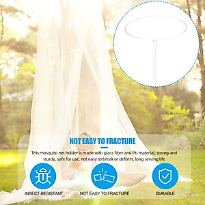 Kisangel Net Stand Adjustable Crib Canopy Holder Clip- on Net Holder Support Bracket Mounting Rack Accessories for Home Crib Cot Bed Easy Assembly Installation