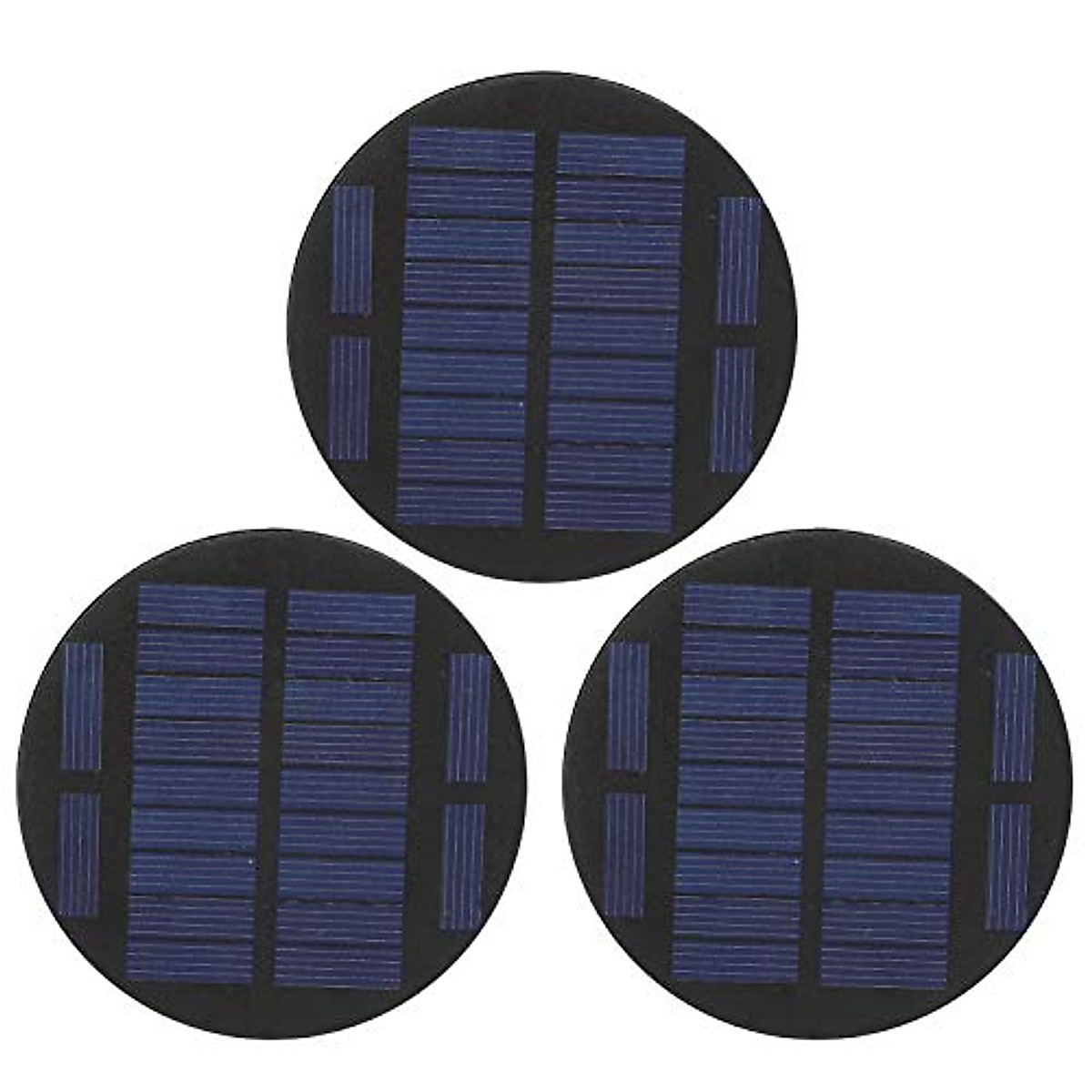 Solar Panel, 3Pcs Round Solar Panel Module, Upgraded Portable Solar Panel, Cell Power Module, Polysilicon DIY Industrial Supplies