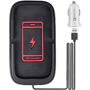 Wireless Charger, Jewaytec Car Wireless Charging Station, 15W Fast Auto Wireless Charging Pad Compatible with iPhone 14 13/13 Pro/13 Mini/13 Pro Max/Se 2022/ iPhone12 Pro Max,Tesla Model 3