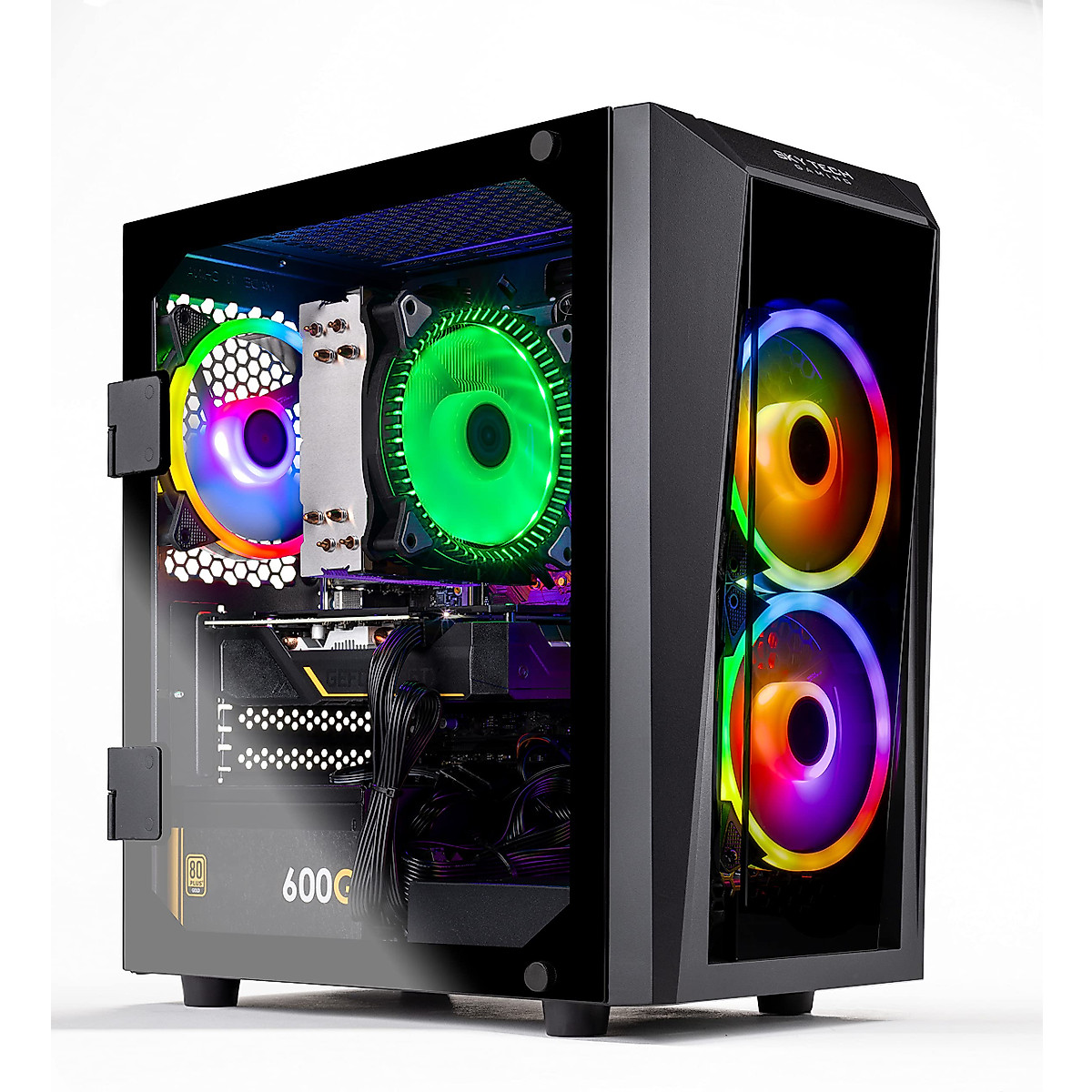 Skytech Blaze II Gaming PC Desktop – Intel Core i3 10105F 3.7 GHz, GTX 1650, 500GB SSD, 16G DDR4 & Acer 21.5 Inch Full HD (1920 x 1080) IPS Ultra-Thin Zero Frame Computer Monitor (HDMI & VGA Port)