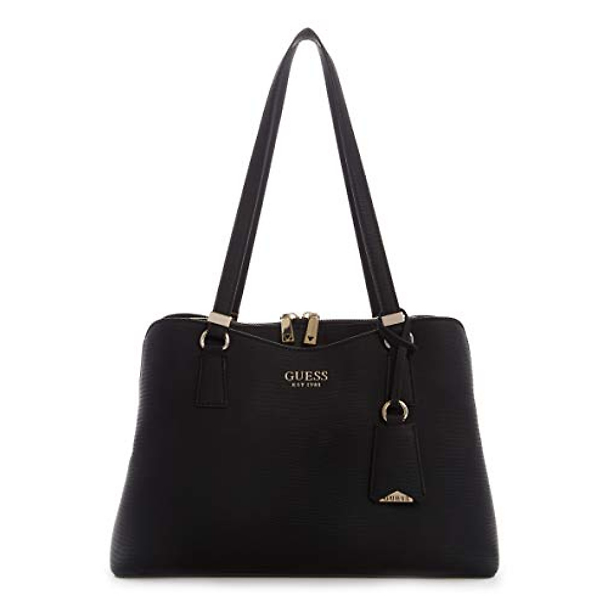 GUESS womens Satchel, Satchel Shoulder Bag, Black, One Size US