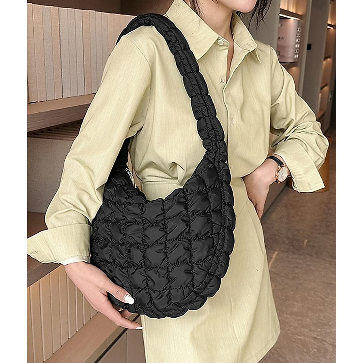 Women's Shoulder Tote Bag Chic Handbag Shoulder Bag Puffer Tote Bag Cute Purse Crossbody Bag Bubble Bag