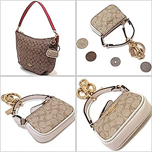 COACH Women's Mini Nolita Bag Charm In Signature Canvas