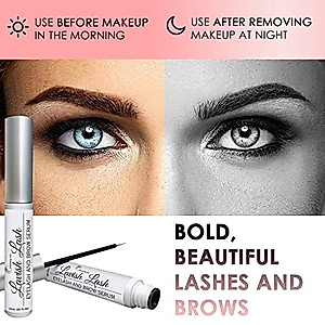 Pronexa Hairgenics Lavish Lash (3ml, 3 Month Supply) – Eyelash Growth Enhancer & Brow Serum with Natural Growth Peptides for Long, Thick Lashes and Eyebrows! Dermatologist Certified & Hypoallergenic.