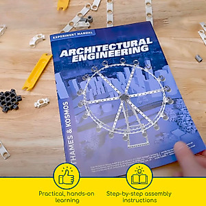 Thames & Kosmos Architectural Engineering | Science Experiment & Model Building Kit | Build 26 Models of Structures & Structural Elements | A Parents' Choice Gold Award Winner 14.6 Inches