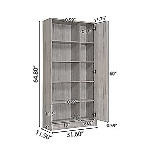 Christopher Knight Home Amelia Mid-Century Faux Wood Bookcase, Grey Oak Finish