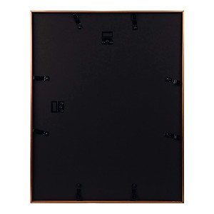 Frametory, 16x20 Metal Picture Frame with Mat for 11x14 Picture & Real Glass, Aluminum Photo Frame Collection (Rose Gold, 1 Pack)