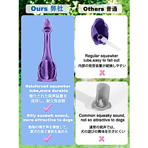 SCHITEC Squeaky Dog Toys, [2 Pack] Squawking Latex Toy with Interactive Squeaker, Squeak Rubber Duck Chicken for Medium Small Dogs