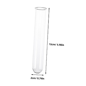 Gatuida 20pcs Crimp Test Tube Clear Tubes Scientific Experiments Test Tubes Small Vials Scientific Experiments Container Clear Test Vials Test Tubes for Experiments Storage Tubes Glass