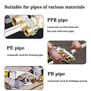 Plastic pipe welding tool，Plastic welder kit Contains welding heads of 6 diameters，Water Pipe Welding Machine Electric Heating Hot Melt Tools for PPR PE Tube 1000W 220V