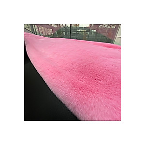 Soft Furry Plush Car Dashboard Dash Protector Dash Mat Sun Cover Pad Carpet Candy red 150x40cm, Pink Car Accesories for Women (Pink)