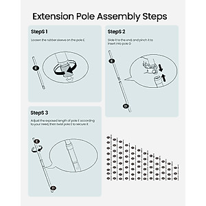 SONGMICS Corner Shower Caddy Tension Pole, 4-Tier Rust-Resistant Shower Organizer, Shower Shelf, No Drilling, 31.5 to 127.2 Inches, Height Adjustable Shelves, for Bathroom, Cloud White UBCB003W01