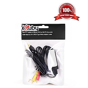 HDMI to RCA Converter Cable - Convert Digital HDMI Signal to Analog AV - Compatible with PS4/XBOX One/Nintendo Switch/PC/Bluray and more - HDMI to AV Converter - Easy to Use