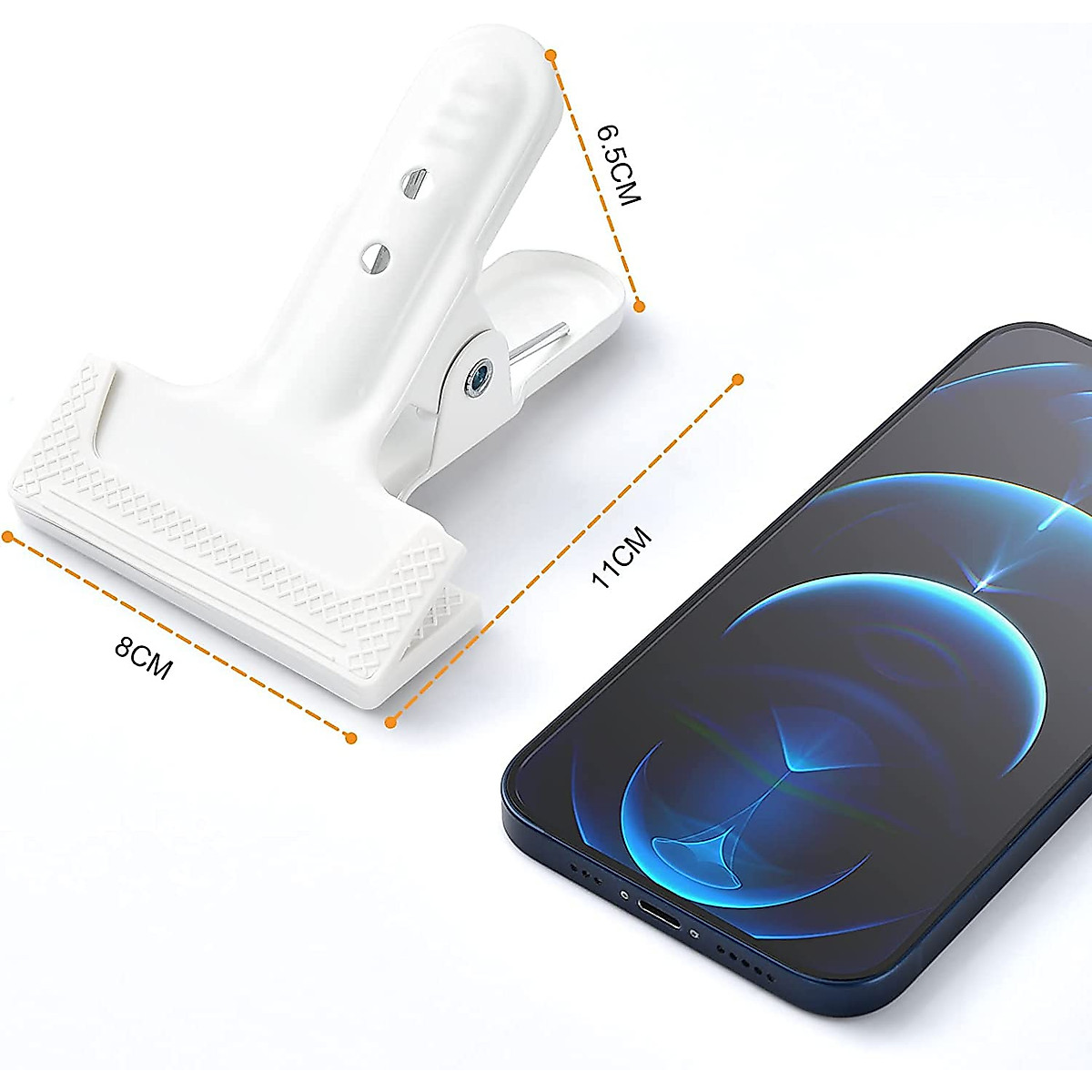 KAGYOKU Backdrop Spring Clamps 6 Pack Large Heavy Duty Photography Backdrop 4" Clips for Background Backdrops Stand, Woodworking, Home Improvement (White)