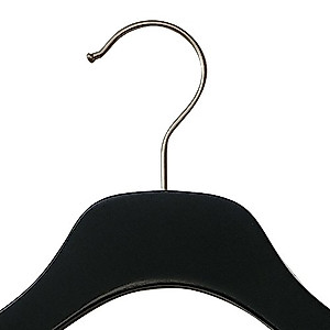 NAHANCO SL7021720 17" Slim Line Space Saving Wooden Shirt/Dress Hanger (Pack of 20), Black